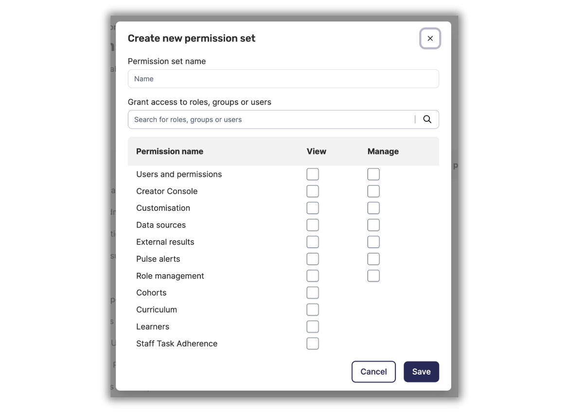 Users and Permissions