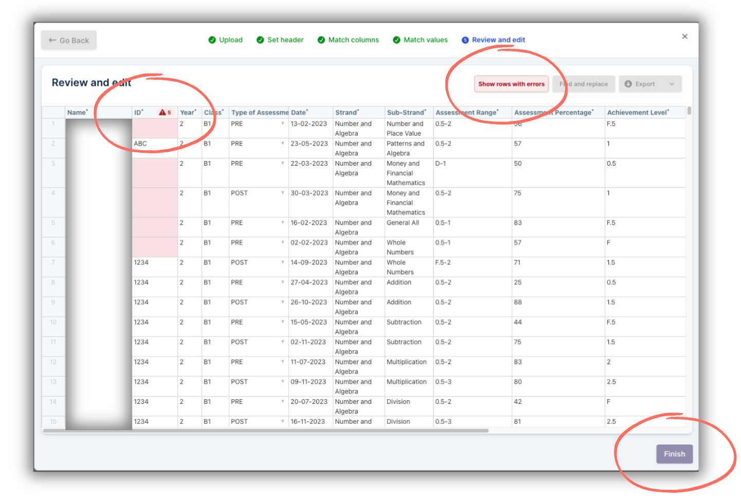 Uploading your Essential Assessment data