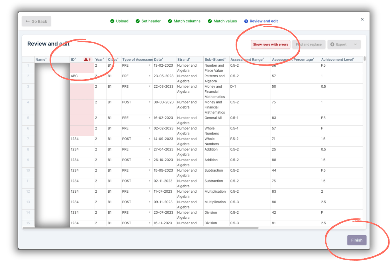 Uploading your Essential Assessment data